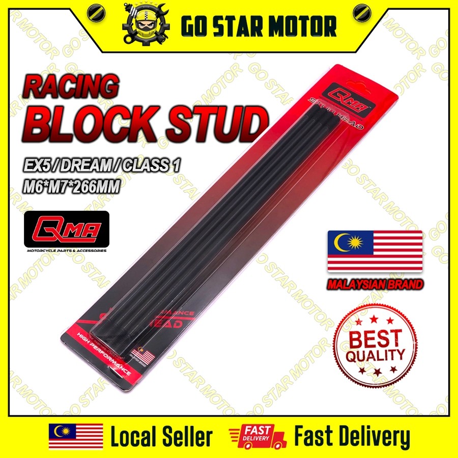EX5 EX5DREAM DREAM CLASS WAVE100 WAVE W100 Racing Block Head Stud Tiang ...