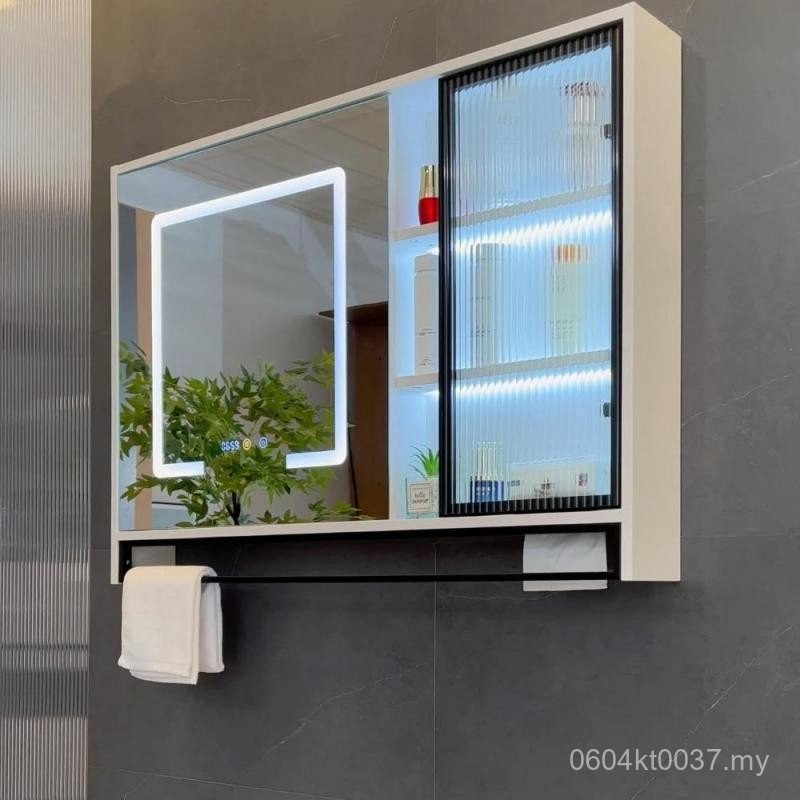 Wall-Mounted Light Bathroom Mirror Cabinet Integrated Mirror Cabinet ...
