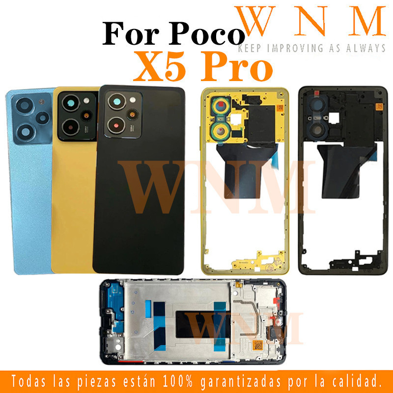 For Xiaomi POCO X5 Pro 5G LCD Front Frame Bezel Back Battery Cover ...