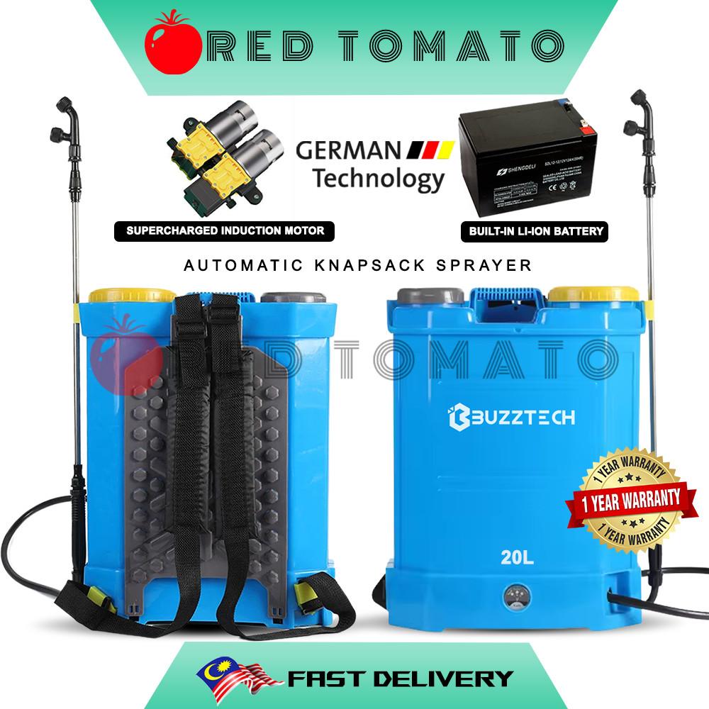 RED TOMATO 20L Automatic Knapsack Sprayer Heavy Duty Pump Battery Auto ...