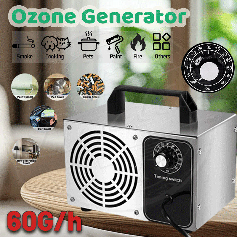 60g/h Ozone Generator 220V Air Disinfector Decontamination ozone ...