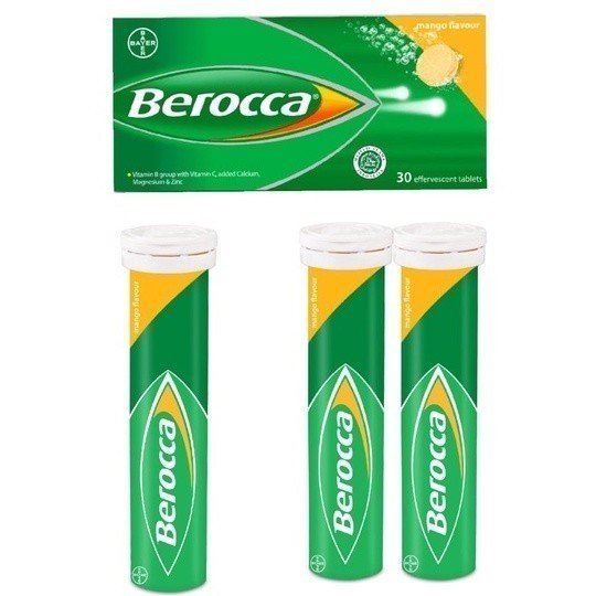 BEROCCA EFFERVESCENT TABLET MANGO FLAVOUR 15'S | 30'S (EXP:03/2027) | Shopee Malaysia
