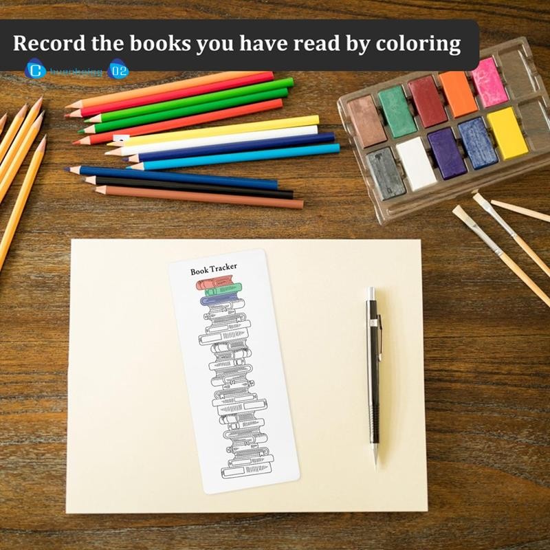 12pcs 2025 Reading List Bookmark, Coloring Book Tracker & Rating ...
