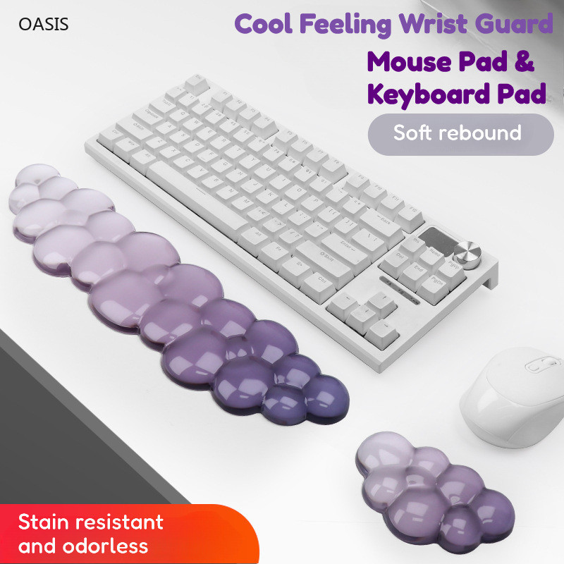 Cool Feeling Transparent Gradient Silicone Cloud Shaped Mouse Pad ...
