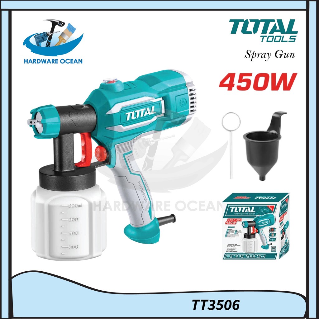 Total Electric Spray Gun Paint 450W Elektrik Penyembur Cat Rumah Paint ...
