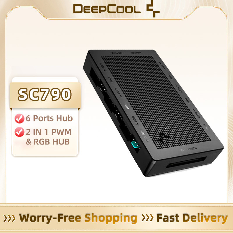 DeepCool SC790 1 to 6 PWM & ARGB Hub Magnetic Attraction 5V 3pin ARGB ...