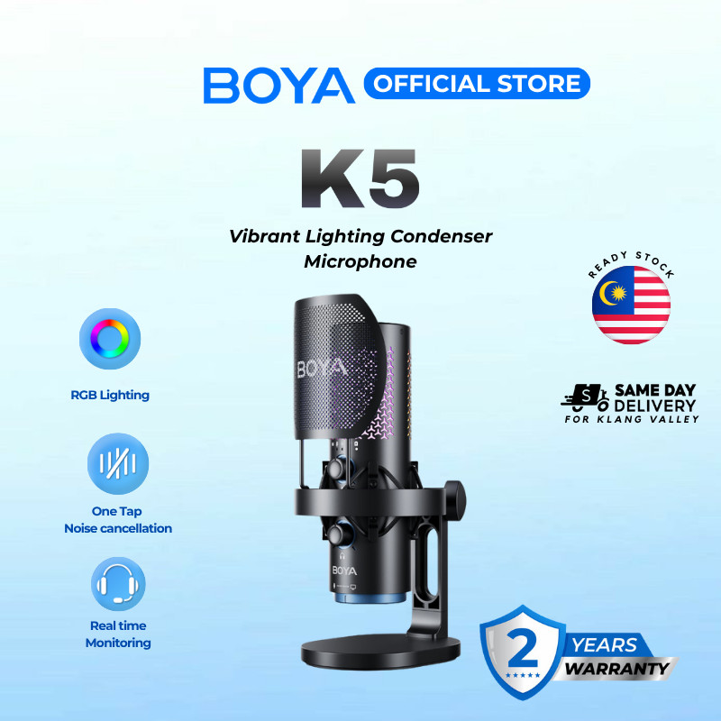 BOYA K5 Condenser Mikrofon Wayarless/USB Microphone PC Microphone Gaming/ Live Streaming ...