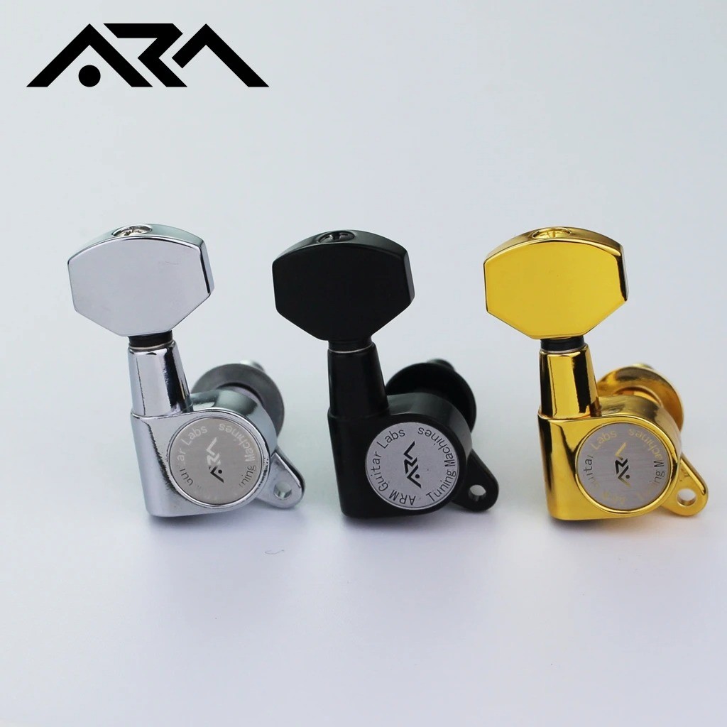 ARM Electric Guitar Machine Heads Tuners for ST TL Tele Silver Tuning ...