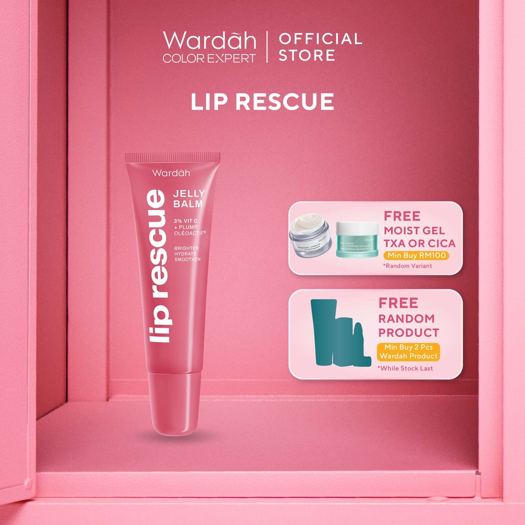 NEW! Wardah Lip Rescue Jelly Balm Dusty Rose - Brighten Dark Lips ...