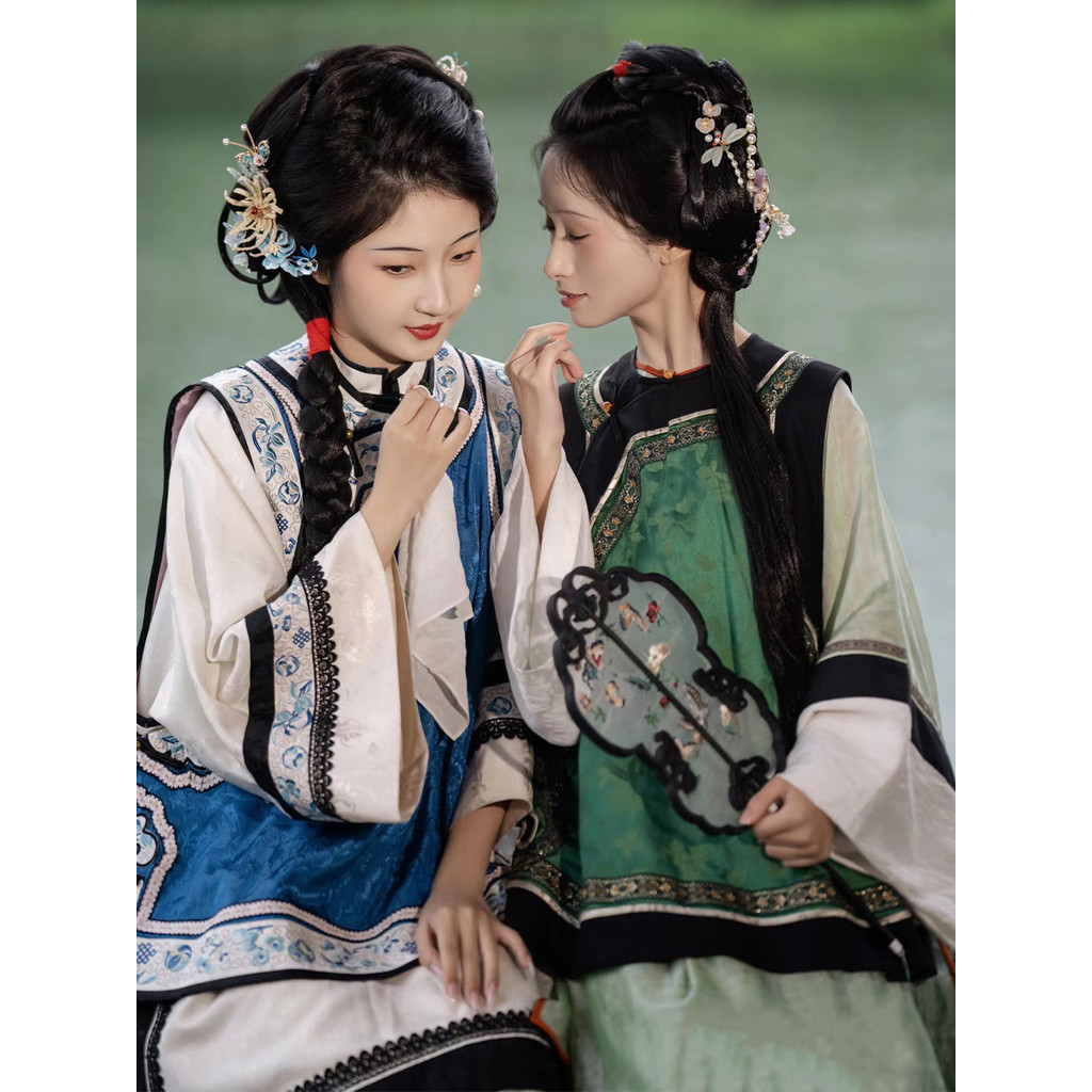 Qinghan Women Hanfu Printed Antique Coat Ethnic Clothing Horse Face Heavy Industry Printing ...