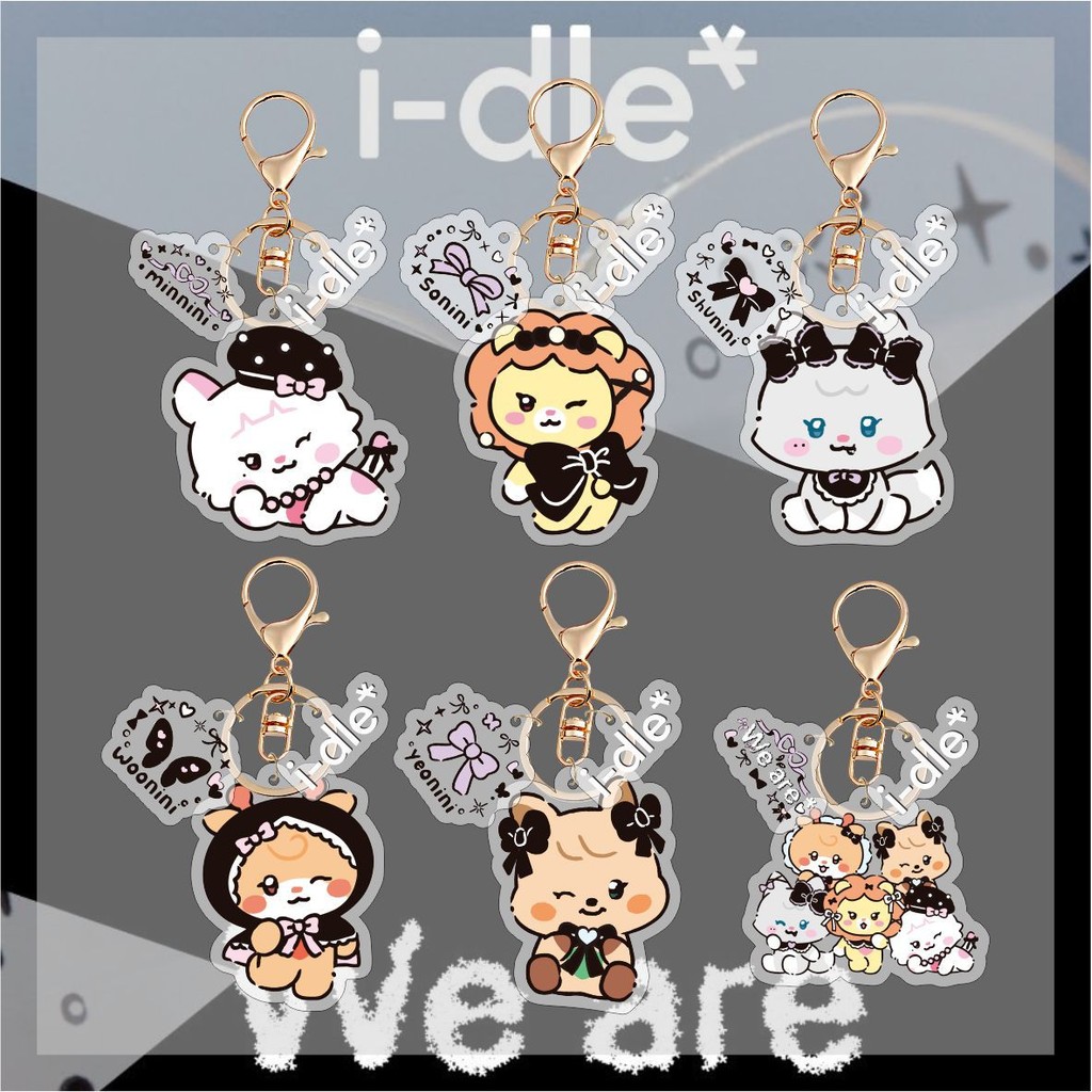 ((G) I-DLE Cartoon Acrylic Keychain Bag Pendant Accessories Song Yuqi ...