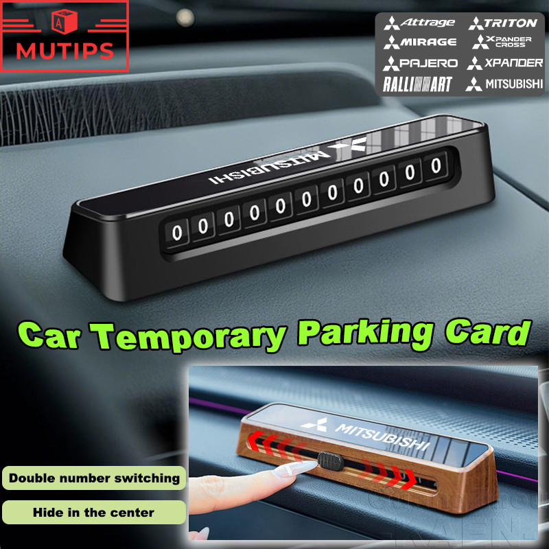 Mitsubishi Car Temporary Parking Card Hidden Number Plate Double Number ...