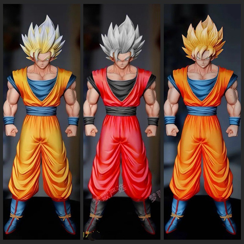 Anime Dragon Ball Z Super Saiyan Goku Three Types of Figures Statue ...