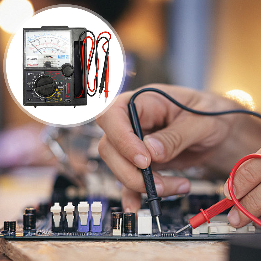Voltmeter Ammeter with Buzzer Test Pen Handheld Pointer Analog Meter DC ...