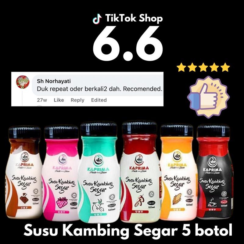 PEK 5 BOTOL Susu Kambing Segar 125ml UHT Kaprima Fresh Goat Milk Coklat ...
