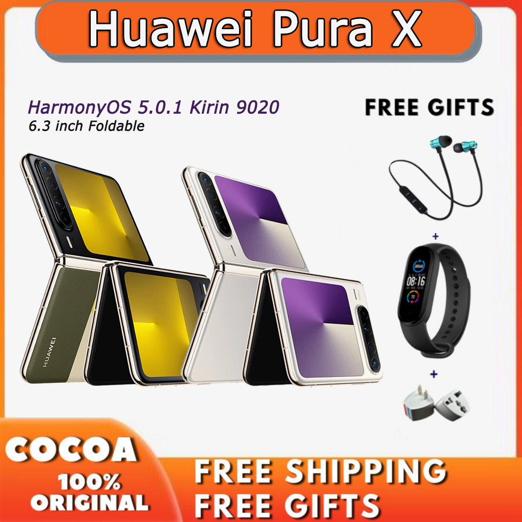 Huawei Pura X HarmonyOS 5.0.1 Kirin 9020 6.3 inch LTPO2 OLED Screen 120Hz Foldable Phone 4720mAh ...