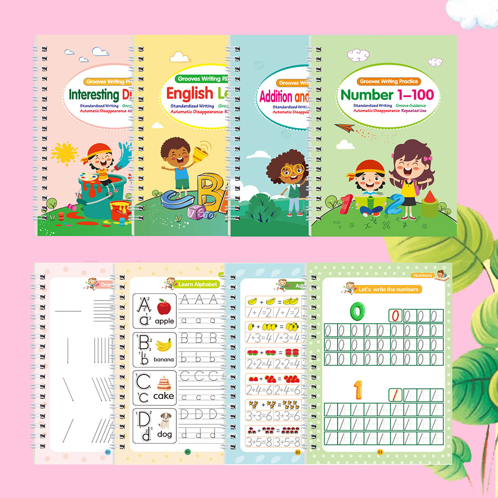 Grooved copybook for children to control pen training early childhood ...