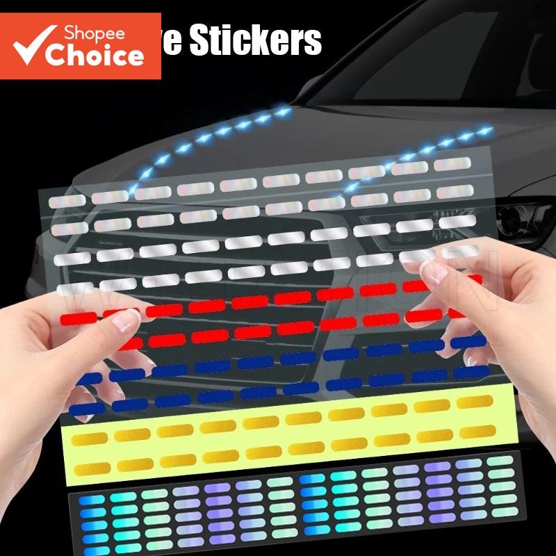 60cm Laser Color Dashed Line Car Sticker / Scooter Reflective Body ...