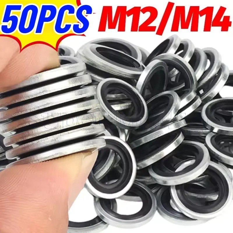 M12/14 Car Oil Pan Drain Gasket Kit - Drain Plug Sealing Rings ...