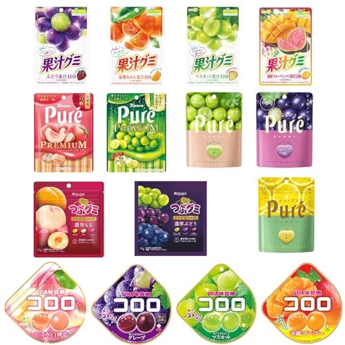 12 kinds assortment Meiji Kanro Kasugai UHA AJIKAGAKUSA Fruit juice ...
