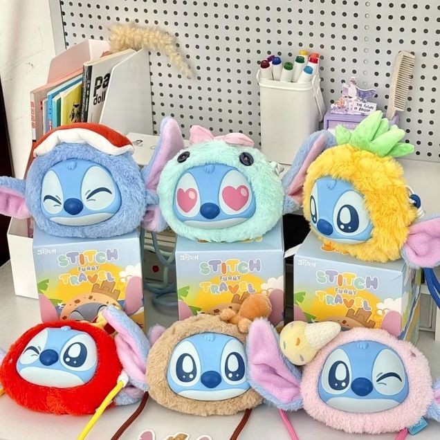 Disney Stitch Creative Figure Blind Box Series Travel Figurine Trendy ...