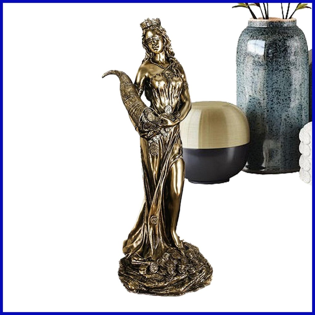 Greek Fortune Statue Resin Miniature Greek Luck Lady Statue Home ...