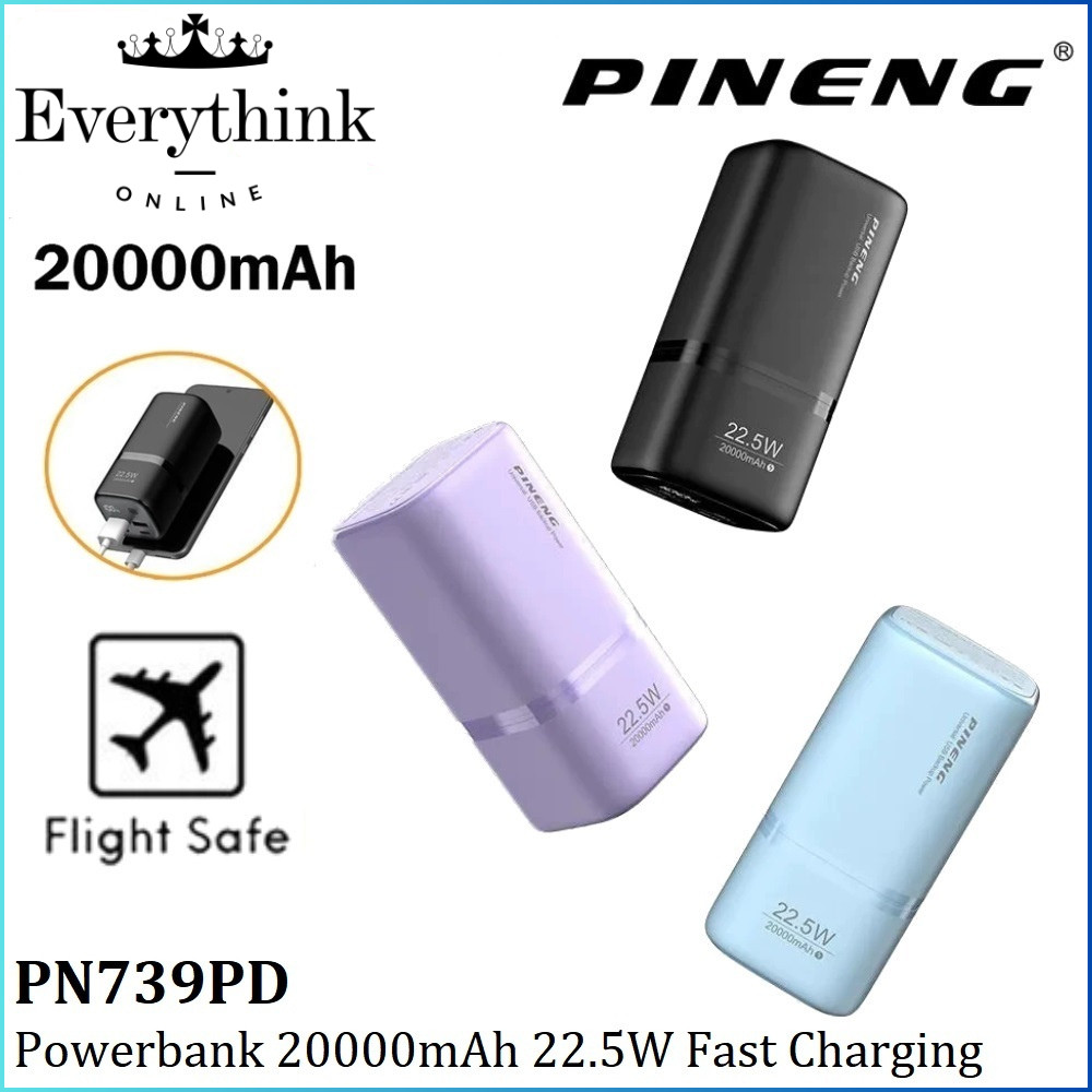 PINENG PN739PD 22.5W 20000MAh MINI POWERBANK BATTERY FAST CHARGING ...