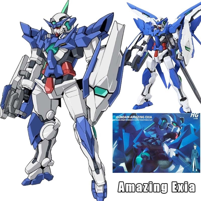 Gundam HGBF 1/144 Amazing Exia Action Figure Amazing Exia Movable Joint ...