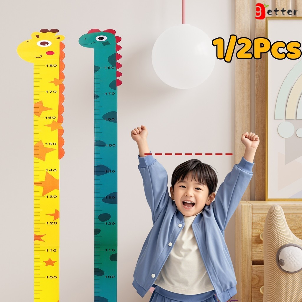 Personalized Giraffe Dinosaur Pattern Children Height Measure Paster ...