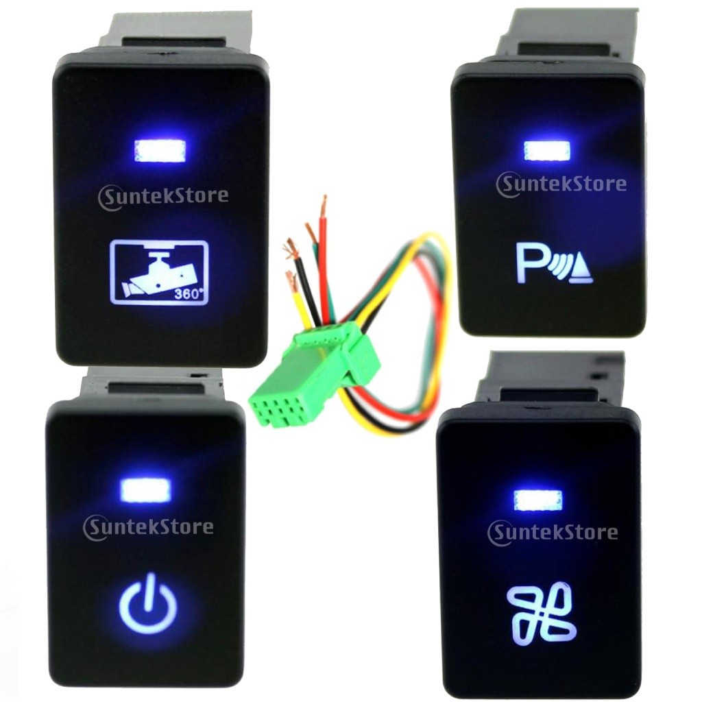 4-Pole Fan Starting Parking Pattern Push Button Switch with Blue LED ...
