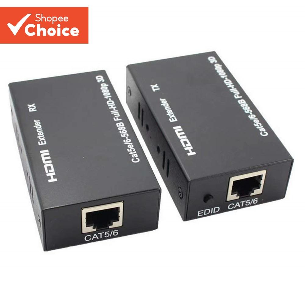 60m HDMI-compatible Extender ethernet cat6/5e signal Converter 1080p 3D ...