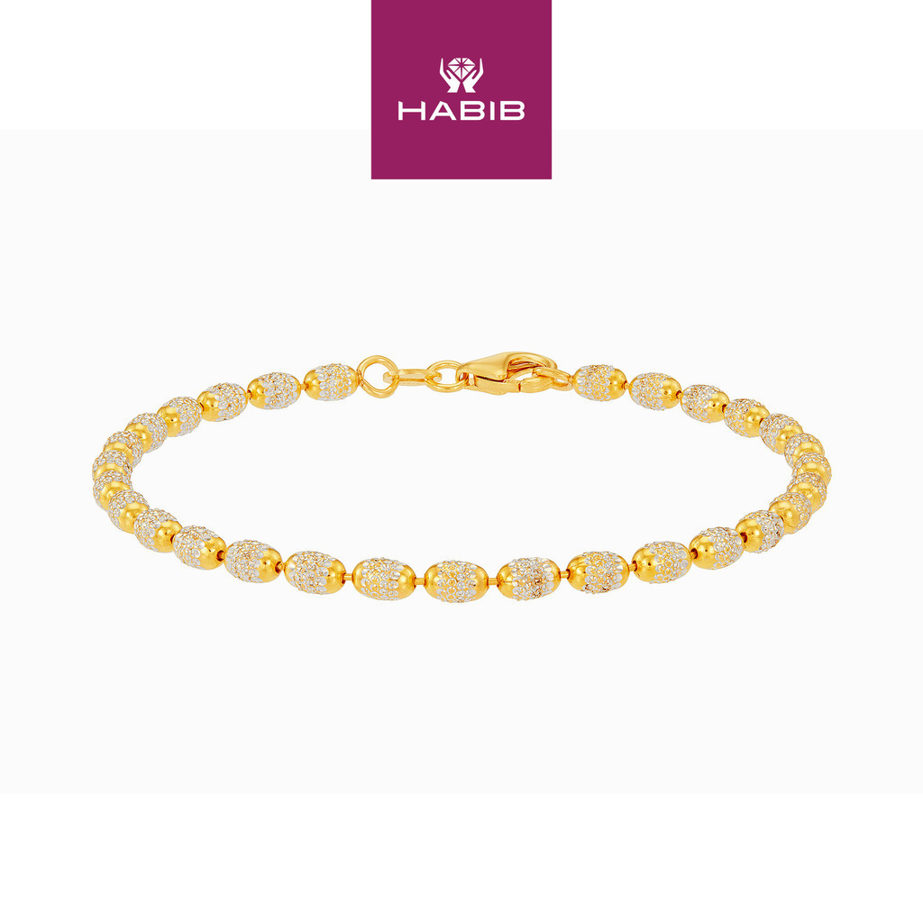 HABIB BEADS PLANET | Oro Italia 916 Yellow and White Gold Bracelet ...