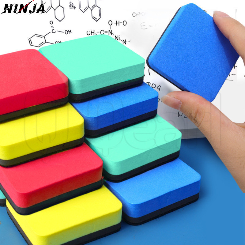 10Pcs Magnetic Whiteboard Eraser - Adsorption Type Block Wiper - Chalk ...