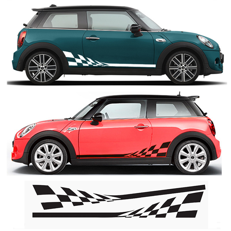 Side Skirt Body Car Decals Sticker For MINI Cooper S One JCW Countryman ...