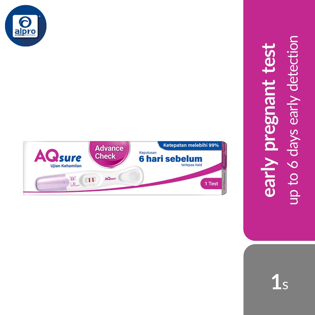 AQsure Advance Check Pregnancy Test 1s | Up To 6 Days Early Detection ...