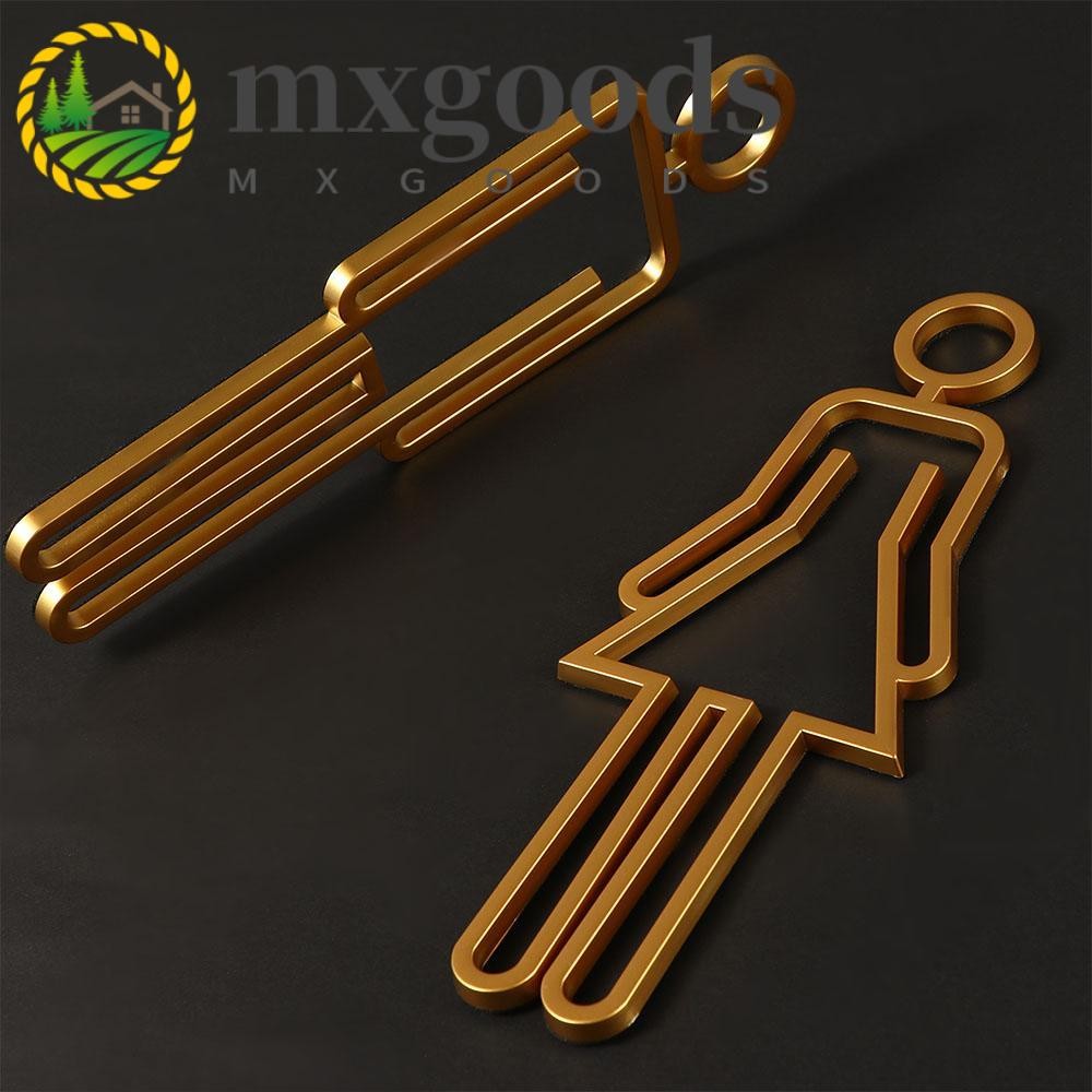 MXGOODS Restroom Sign Acrylic for Hotel,Office,Home Creative Toilet Door Sign WC Plaque | Shopee ...