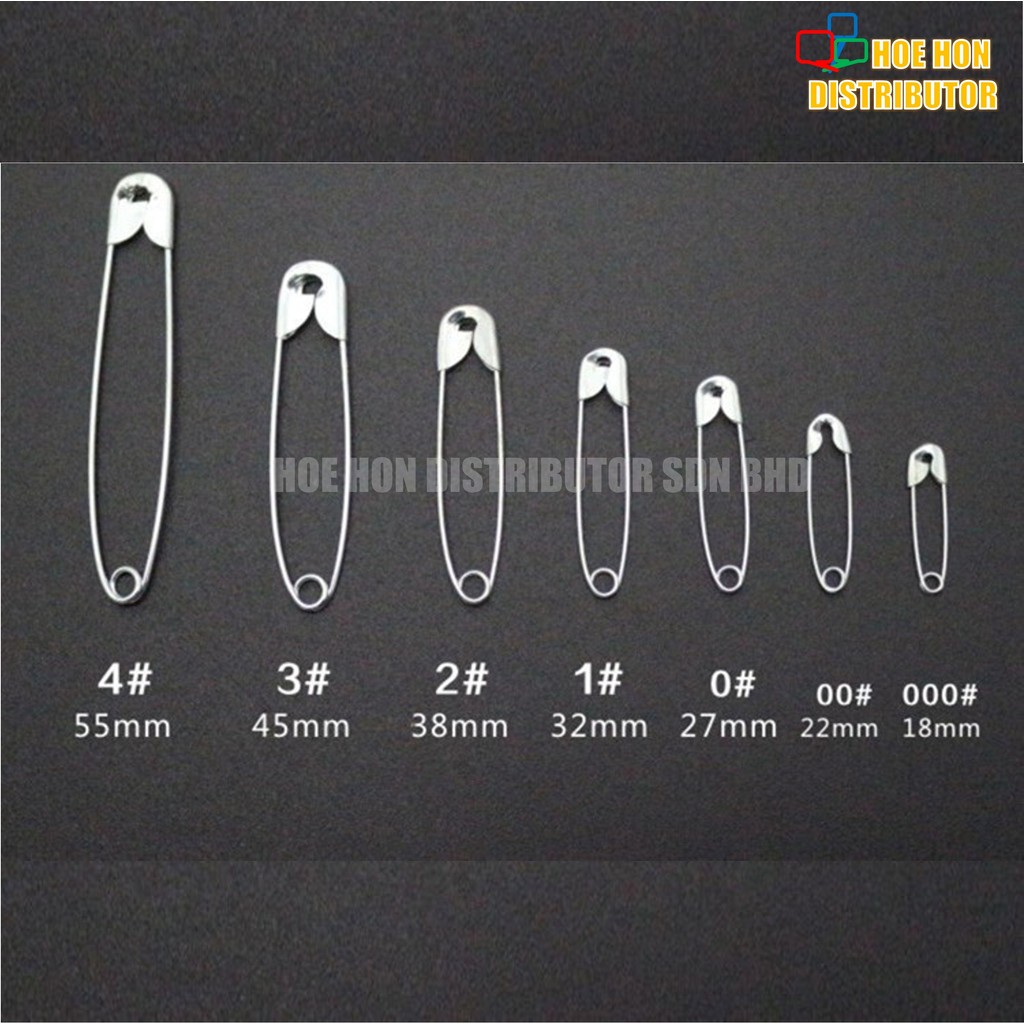 Multipurpose Safety Pins Size 000 1 2 3 4 5 / 18mm 22mm 28mm 32mm 38mm ...