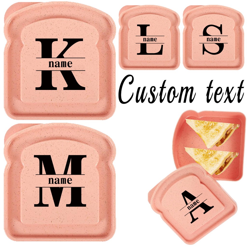 Custom text💥 pink Toast Freshness Preservation Sandwich Bread Bento ...