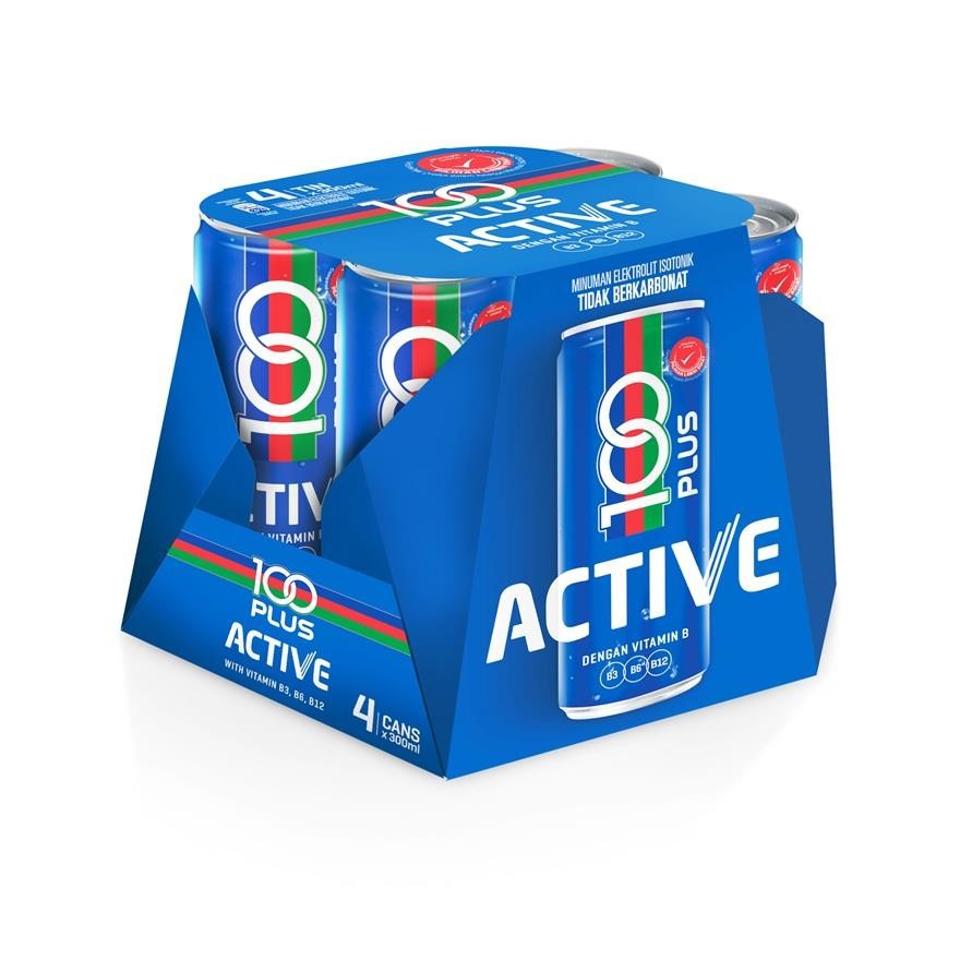 100PLUS Active Non-Carbonated Isotonic Electrolyte Drink 4x300ml | Shopee Malaysia