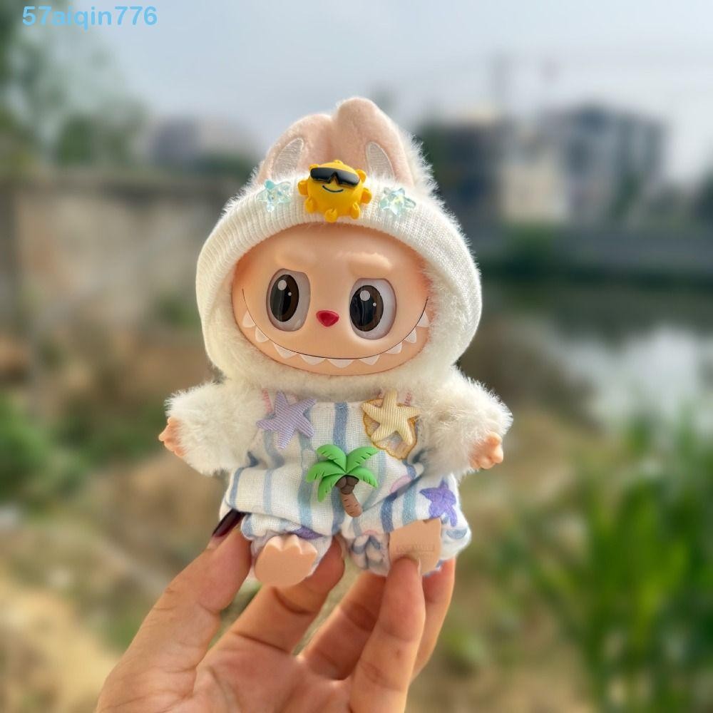 AIQIN Labubu Doll's Cloth, Coconut Trees Handmade Sitting Labubu Time ...