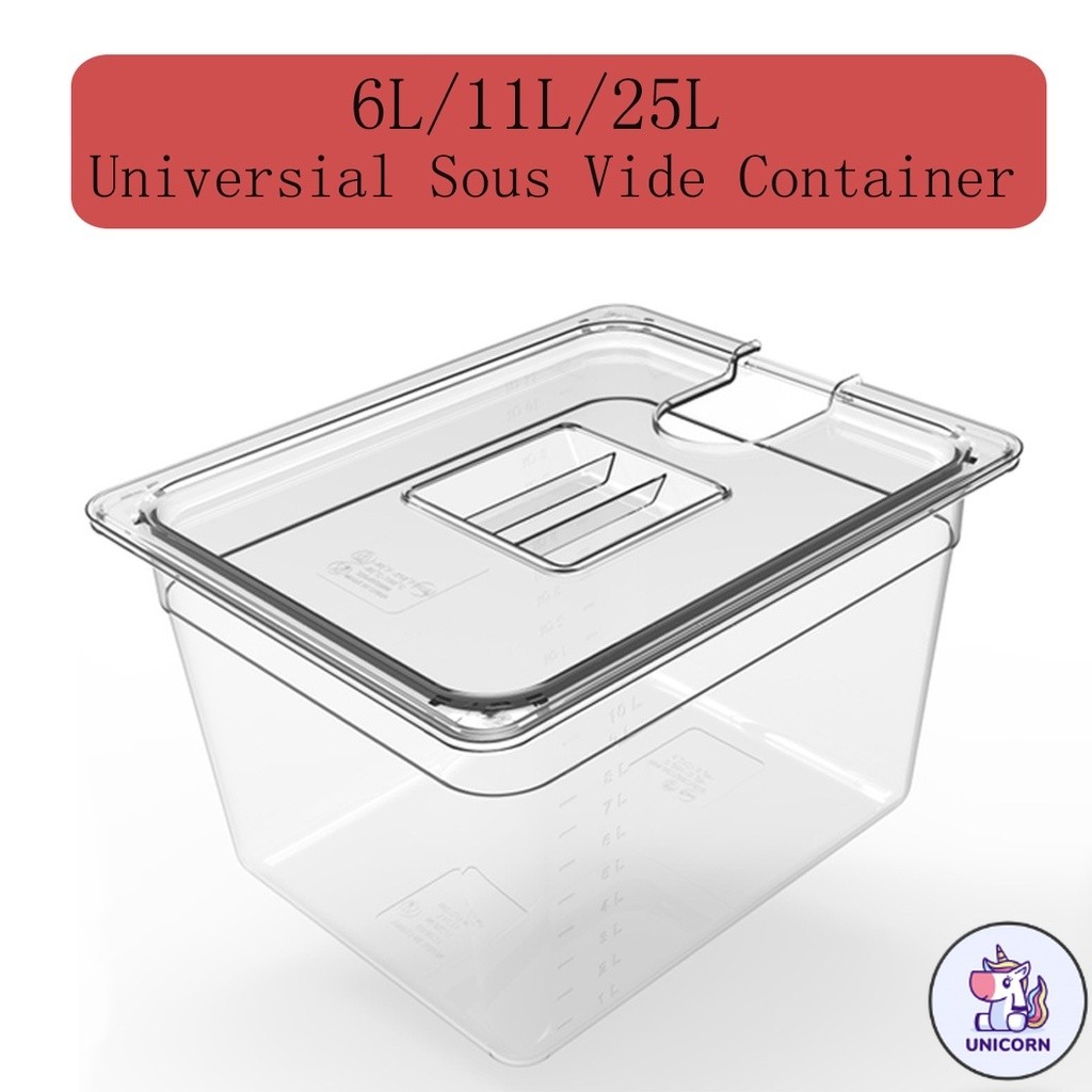 UC Sous Vide Container 6 11 25 quarts for anova Crystal Clear | Shopee ...