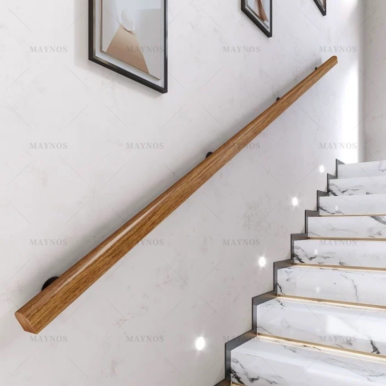Stair Handrail Solid Wood Home Attic Corridor Kindergarten Non-Slip ...
