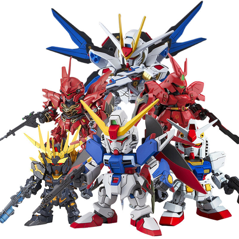 Assembled Gundam Model SDEX BB Warrior Joe Unicorn Strike Freedom Destiny Death Q Version ...