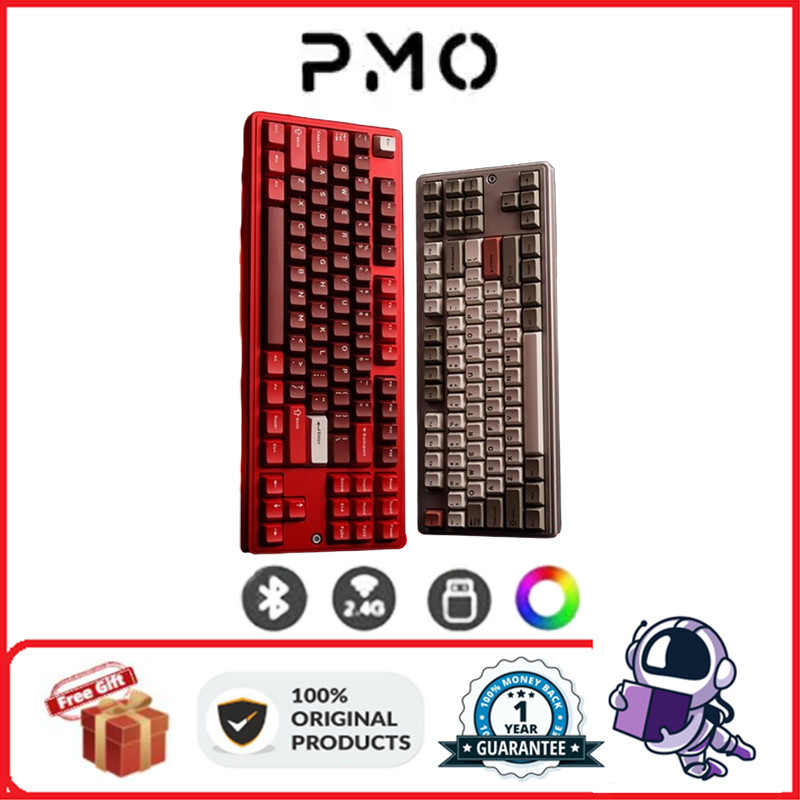 PMO Aurora 80 Trimode Aluminum Wired 2.4G Bluetooth Gaming Mechanical ...