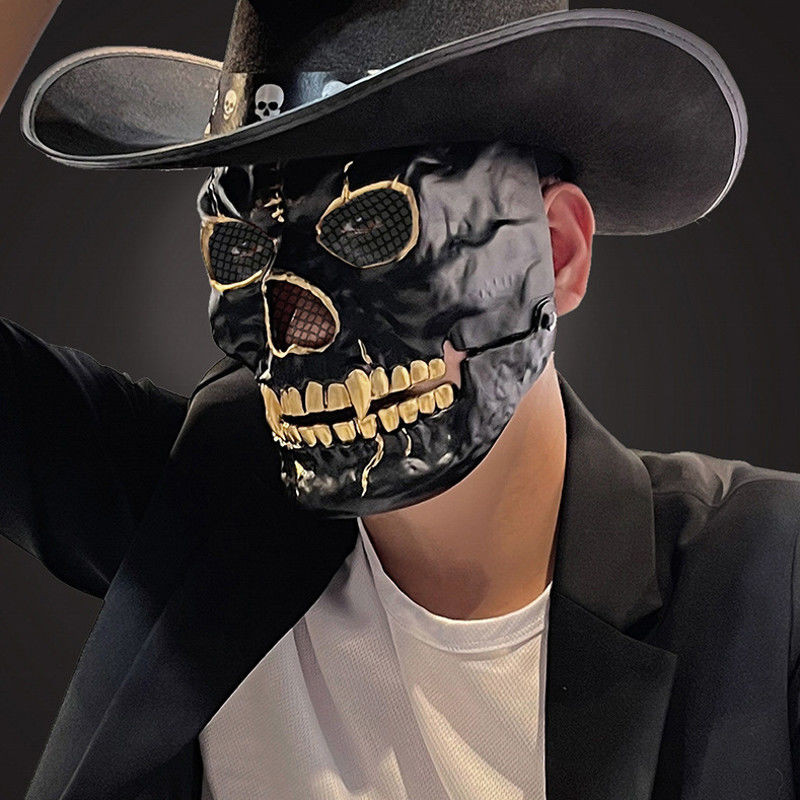 Movable Mouth Skull Mask Full Face Secret Room Haunted House Horror ...