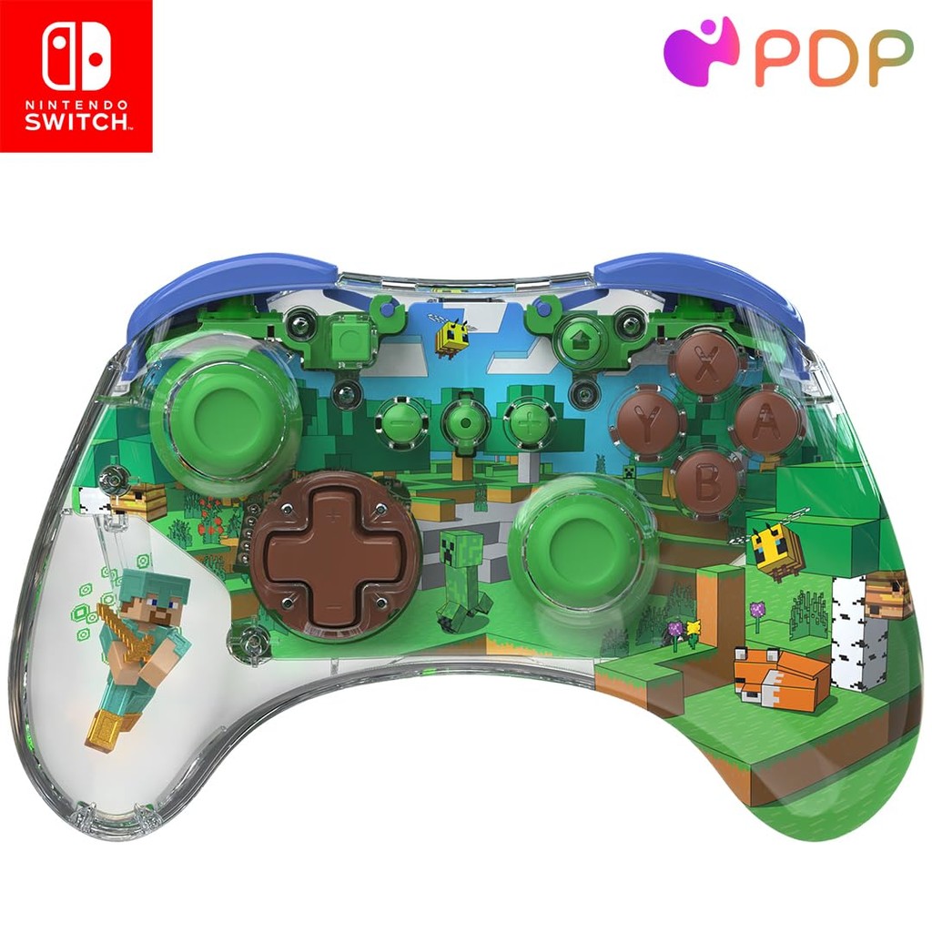 PDP REALMz Wireless Nintendo Switch Pro Controller, Customizable LED ...