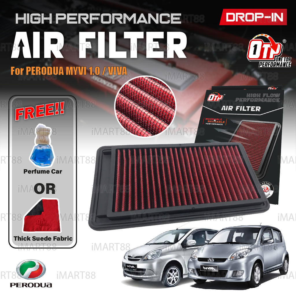OTP Washable Drop In Air Filter High Performance Perodua MYVI 1.0 VIVA ...