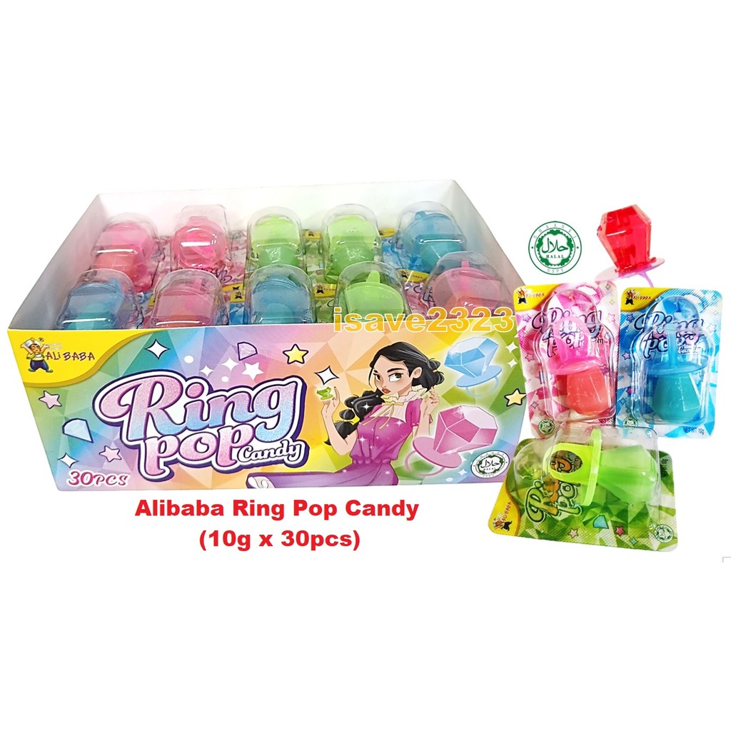 [HALAL] Alibaba Ring Pop Candy ( 10g X 30pcs / Box) - Assorted Flavours ...