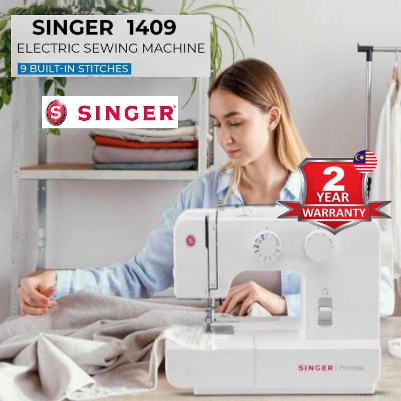 Singer 1409 PROMISE Sewing Machine with Ext Table Free Gift Mesin Jahit ...