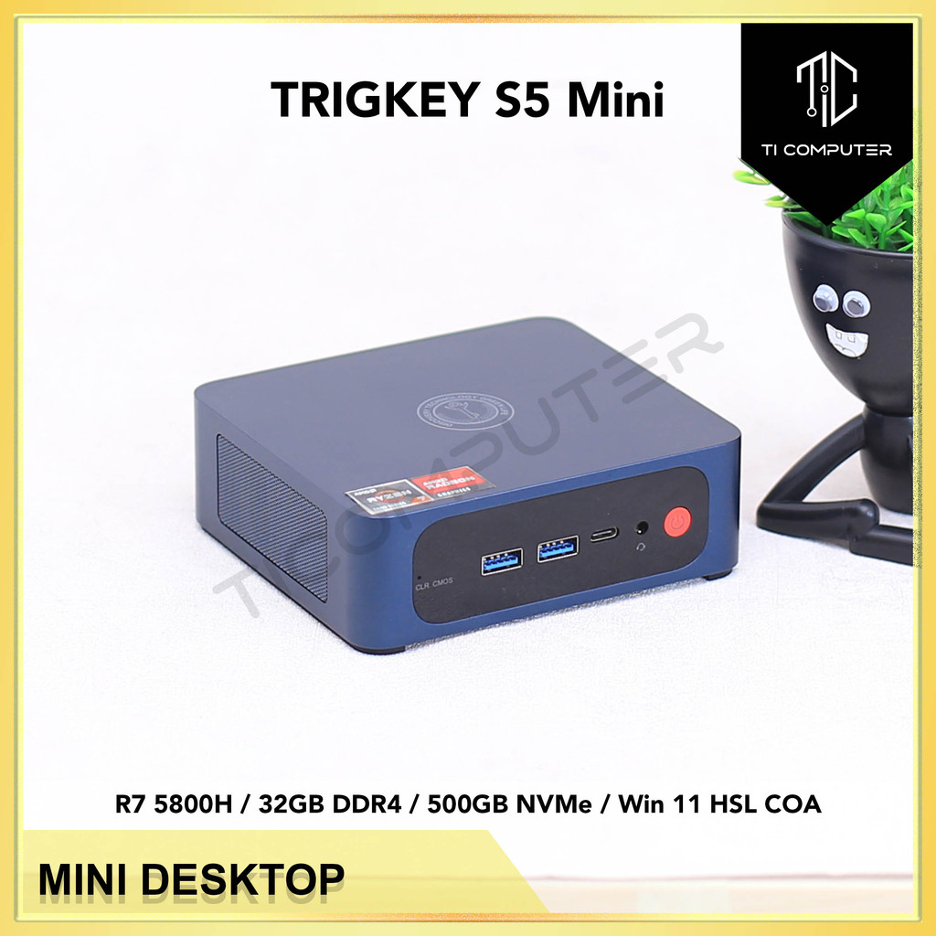 TRIGKEY S5 Mini Ryzen 7 5800H 3.2GHz 32GB RAM 500GB NVMe SSD Win 11 HSL Refurbished Desktop PC ...